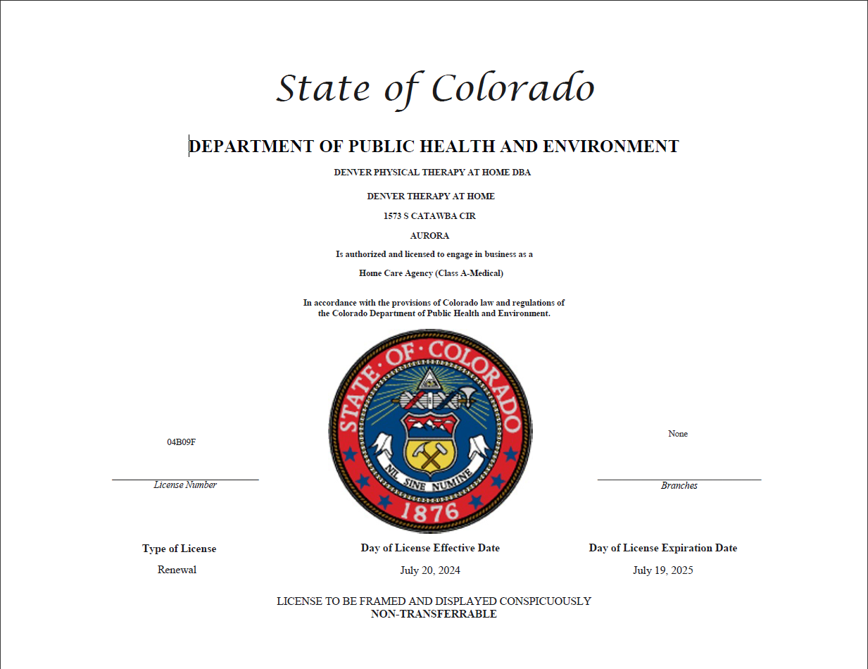 Colorado physical therapy license verification